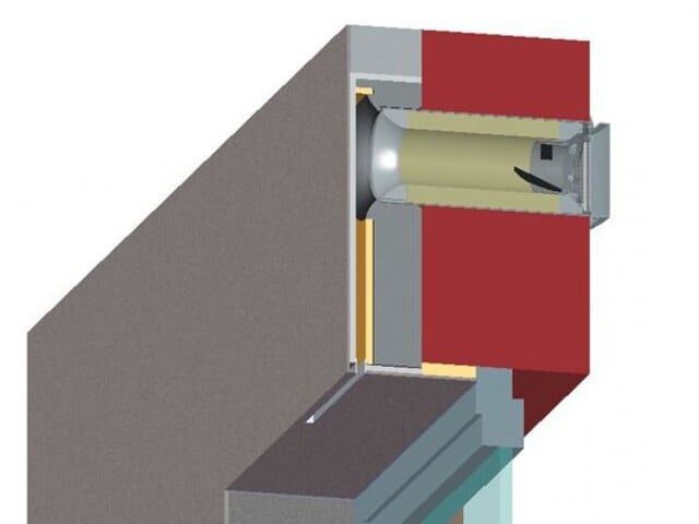 Integration of an external wall air diffuser within an external thermal ...