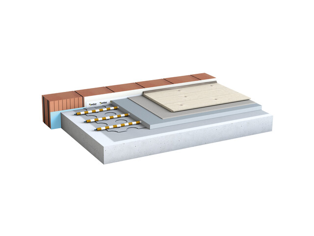 Thin-layer underfloor heating on step-resistant insulation layer or ...